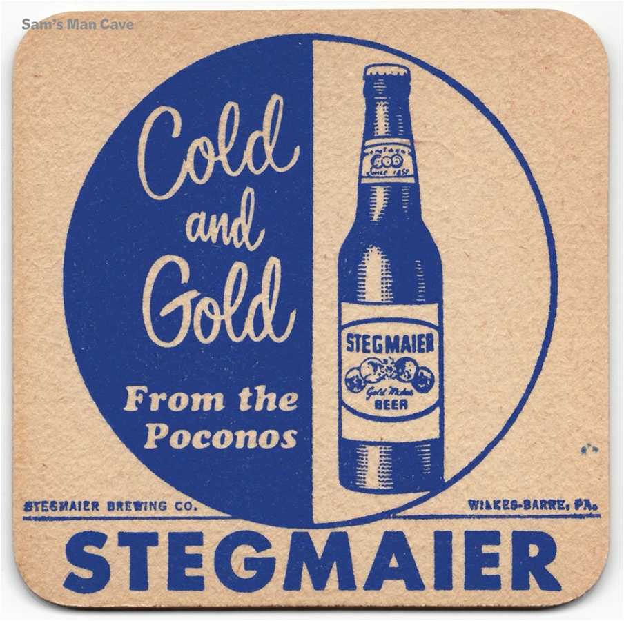 Stegmaier Cold and Gold Beer Coaster
