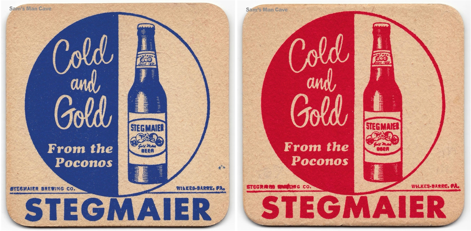 Stegmaier Cold and Gold Beer Coaster