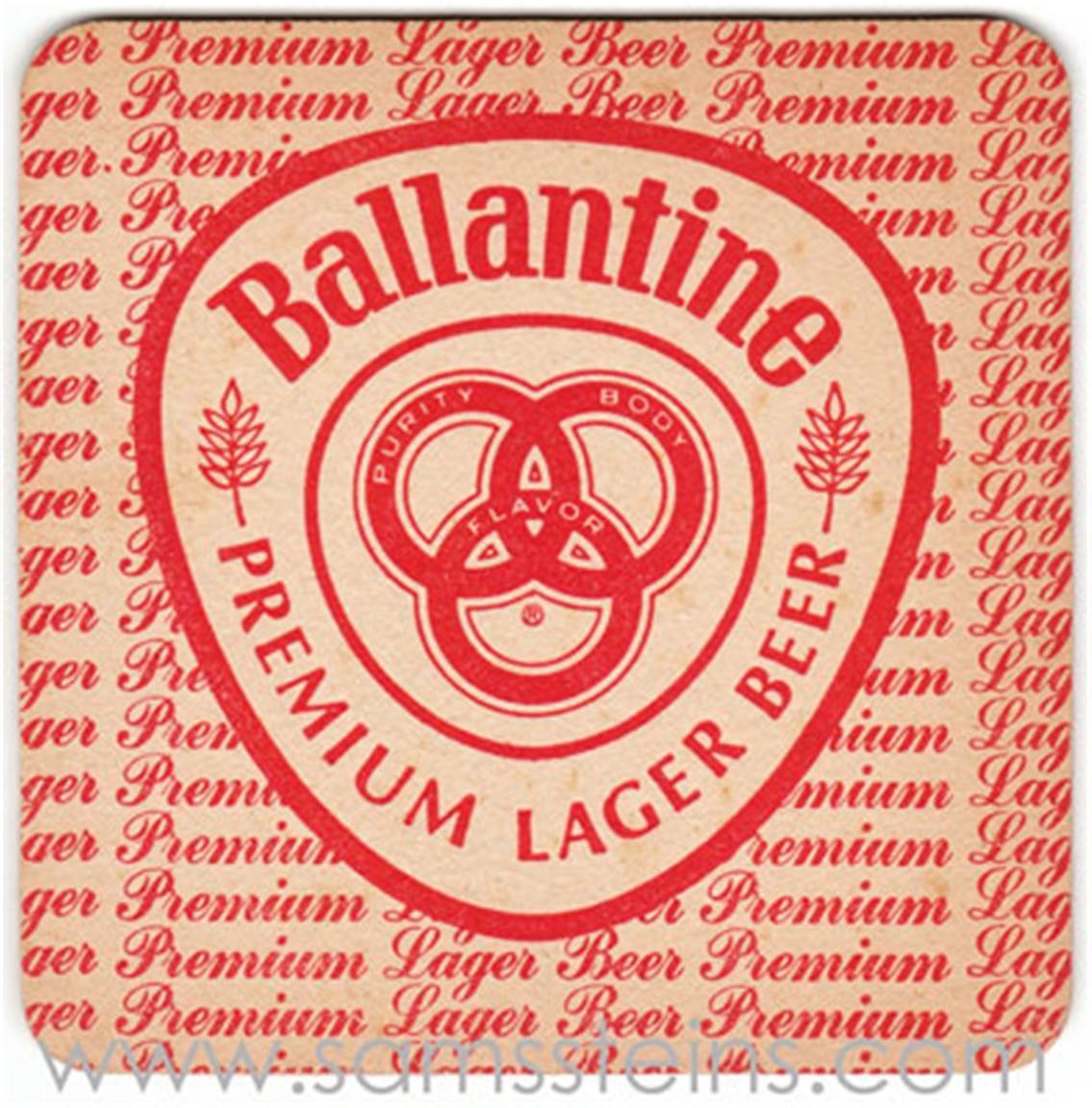 Ballantine Premium Lager Ale Beer Coaster