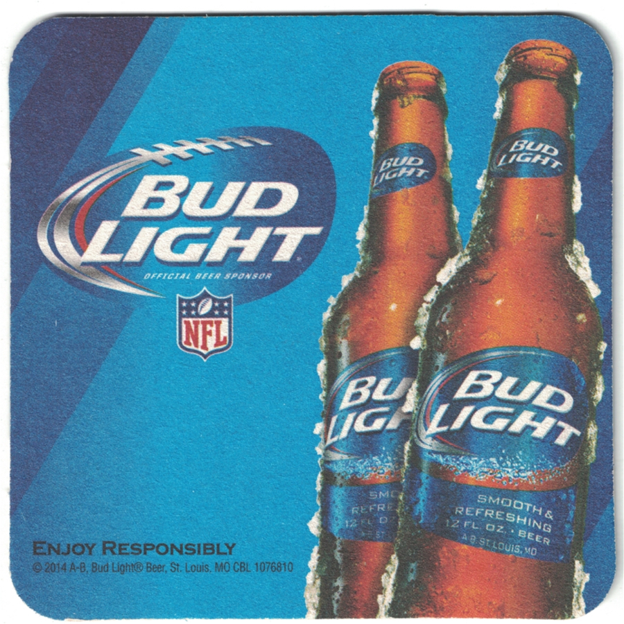 Bud Light NFL Beer Coaster