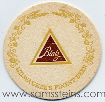 Blatz Triangle Logo Beer Coaster