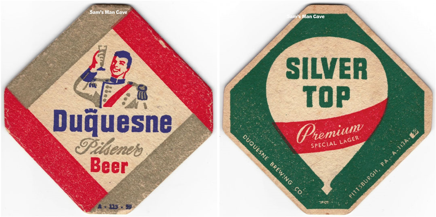 Duquesne Pilsener Silver Top Beer Coaster