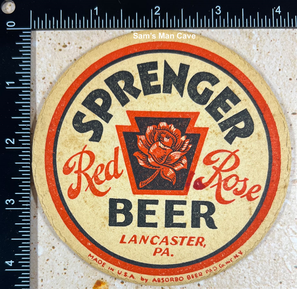 Sprenger Red Rose Beer Coaster