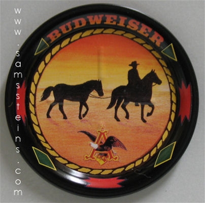 Budweiser Western Metal Beer Coaster SET