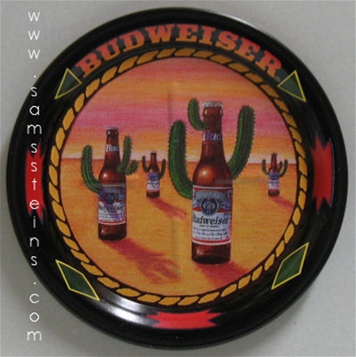 Budweiser Western Metal Beer Coaster SET