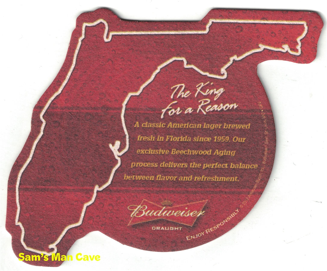 Budweiser Florida ©2012 Beer Coaster