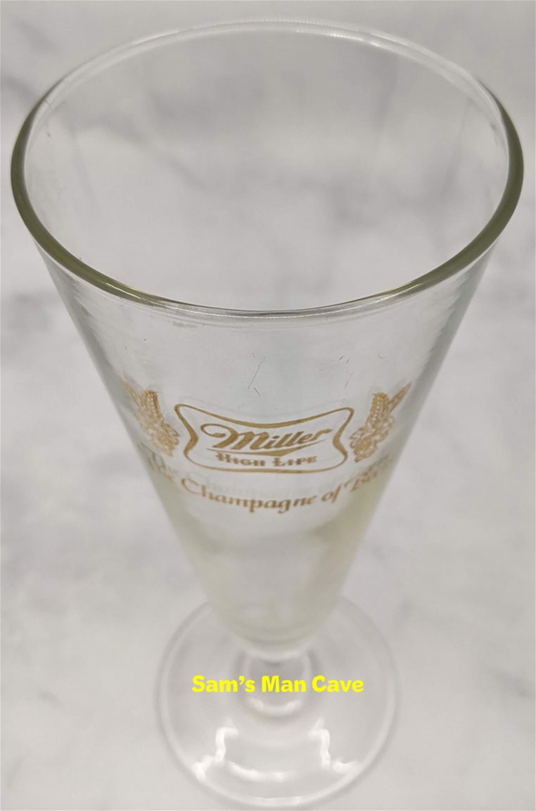 Miller High Life Footed Pilsner Glass