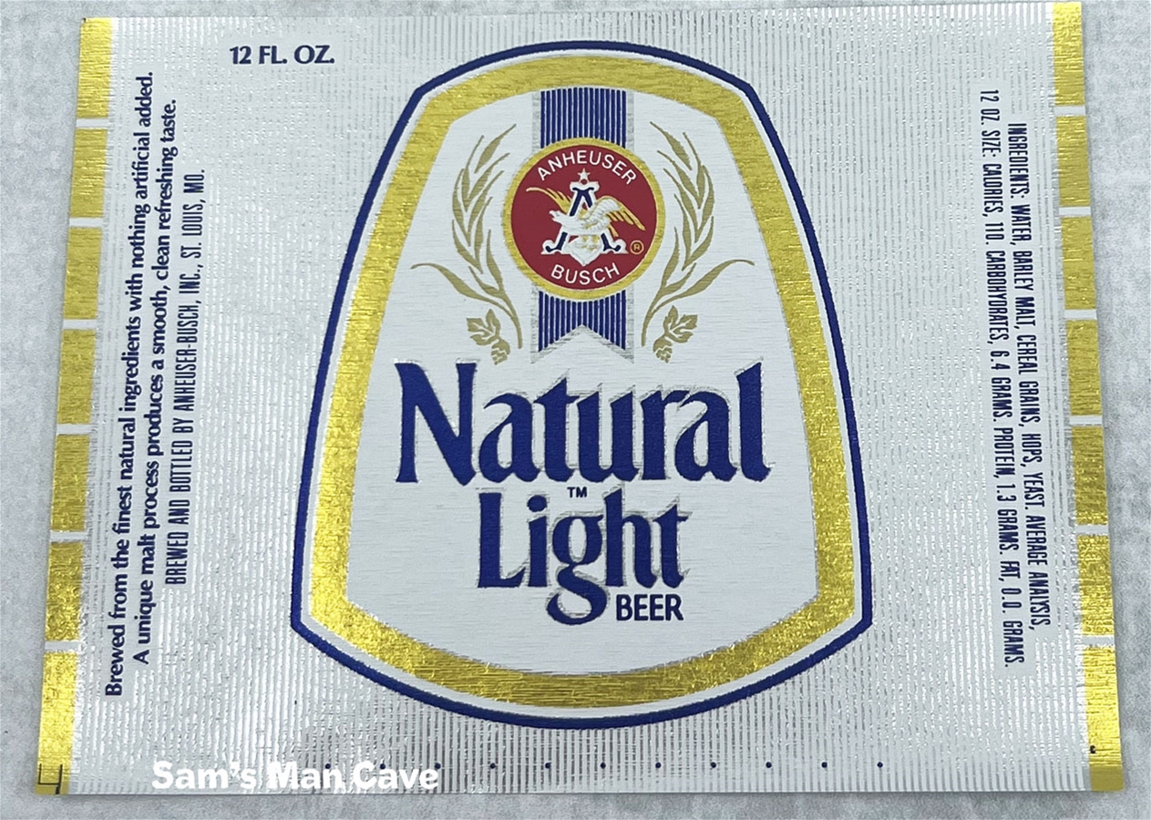 Natural Light Beer Label