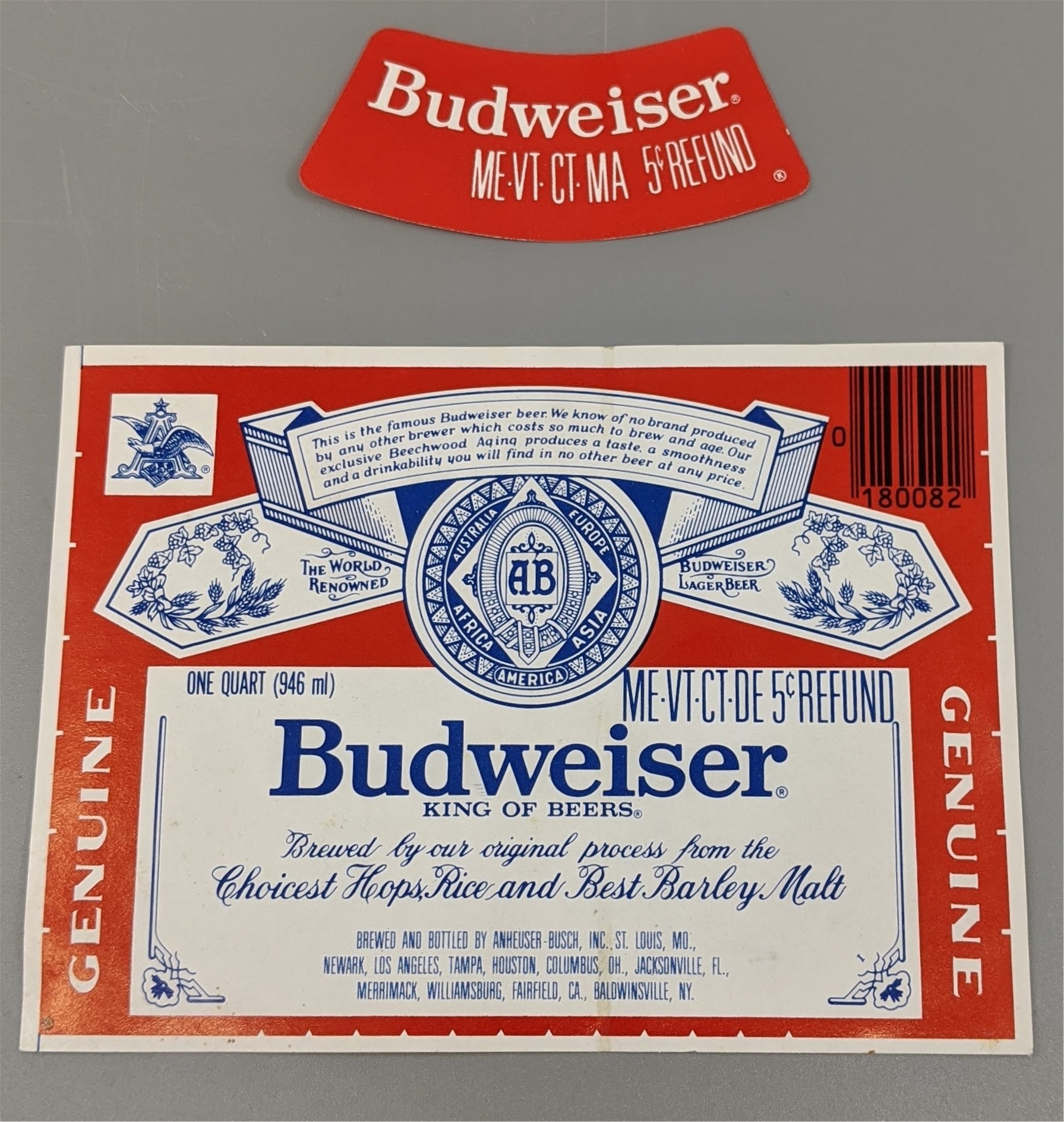 Budweiser Beer Label