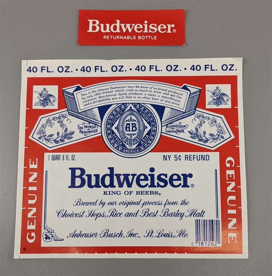 Budweiser Beer Label
