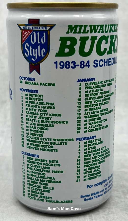 Old Style Milwaukee Bucks Beer Can Bank