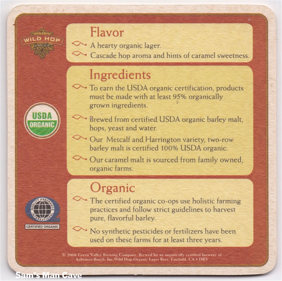 Wild Hop Lager Beer Coaster