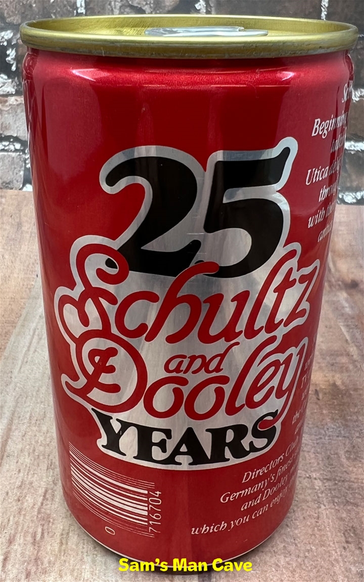 Utica Club 25 Years Schultz & Dooley Beer Can