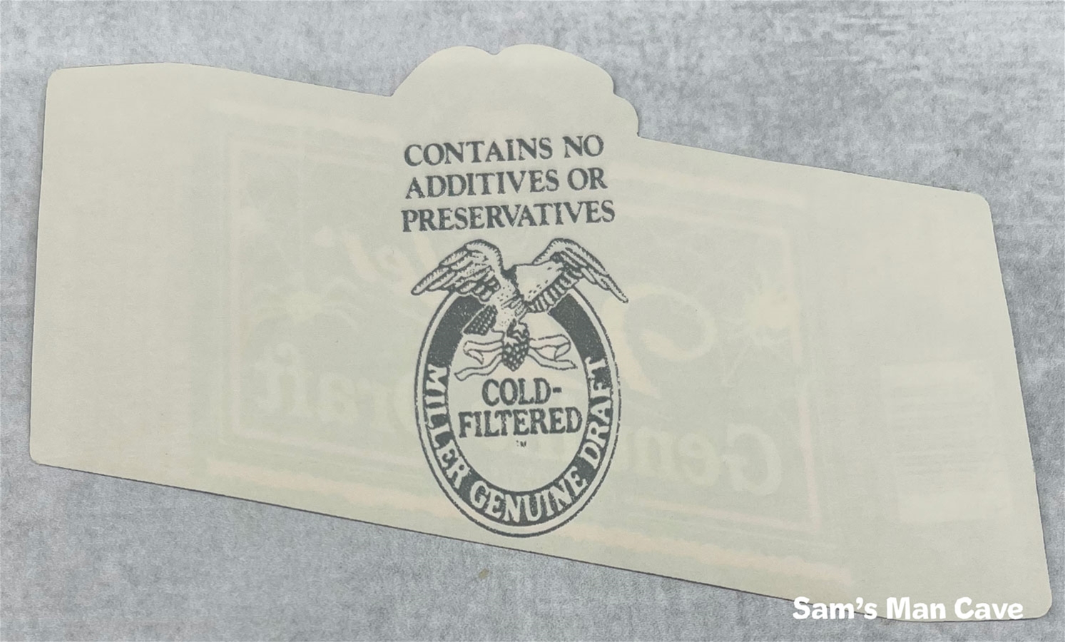 Miller Genuine Draft Scream for MGD Label