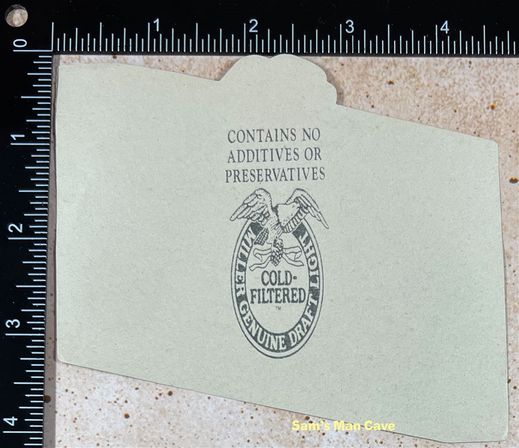 Miller Genuine Draft Light Label