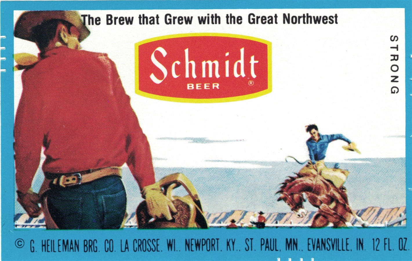 Schmidt Beer Outdoors Scene Set of 12 Beer Labels