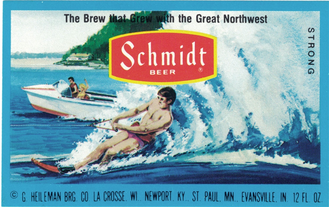 Schmidt Beer Outdoors Scene Set of 12 Beer Labels