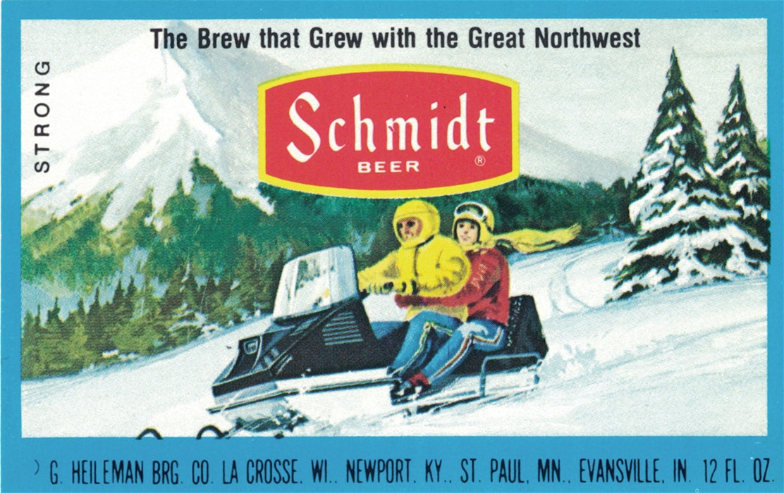 Schmidt Beer Outdoors Scene Set of 12 Beer Labels